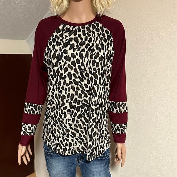 Sunshine & Rodeos | Tops | Copy Cheetah And Maroon Shirt | Poshmark